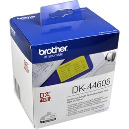 Brother PT Etiketten DK44605 gelb 62mm x 30,48m Rolle ablösbar