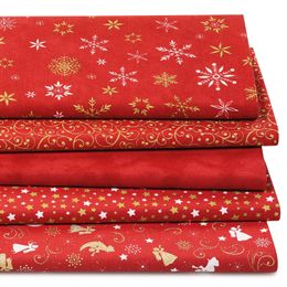 buttinette Patchwork- und Quiltpaket "Christmas", rot/gold