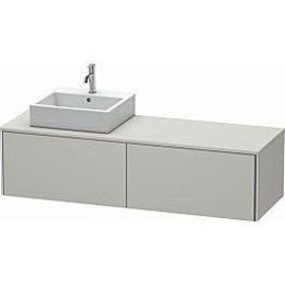 Duravit XSquare Waschtisch-Unterschrank XS4904L0707 160x40x54,8cm, 2 Auszüge, links, Betongrau matt