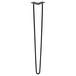 4x Hairpin Legs Möbelfüße Tischläufer schwarz Hairpin Legs 2 Bügel, für Esstisch 61cm - VINGO
