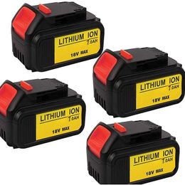 Pdstation - 4Pack Für DeWalt DCB184-XJ Akku 18V 7 Ah xr Li-Ion Batterie DCB182 DCB184 DCB205 DCB200 DCB180 DCB181 DCB206 DCB201 DCB203 dcd/dcf/dcg