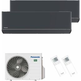 Panasonic - Klimaanlage Etherea Multisplit Set mit 2 Innengeräten 2 x 2,5 kW Graphit - Graphit
