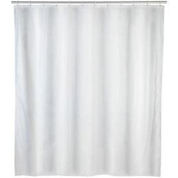 Wenko - Duschvorhang Uni Weiß, pe, 240 x 180 cm, Weiß, Polyethylen-Vinylacetat weiß - weiß