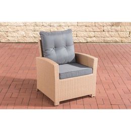 CLP Polyrattan Sessel Fisolo sand eisengrau