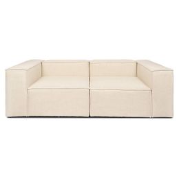 Sofa verona - i Größe s Beige - (BxHxL) 238 cm, 68 cm, 119 cm - Home Deluxe