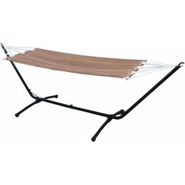 AMANKA Outdoor Hängematte mit Gestell - 310cm Hängemattengestell 190x80 Stabhängematte - schwarz