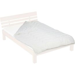 Relaxdays - Bettdecke, 135x200 cm, 4 Jahreszeiten Decke, Öko-Tex Standard 100, Polyester, Schlafdecke Sommer, Winter, weiß