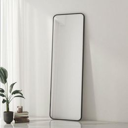 Boromal - 100x60cm Ganzkörperspiegel Standspiegel Spiegel Groß Wandspiegel Anlehnen an der Wand Rechteckig Schlafzimmerspiegel Schwarz