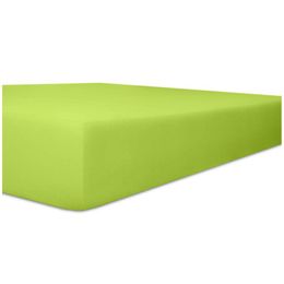 Wäschefabrik Kneer E.k. - Kneer Easy Stretch Spannbetttuch für Matratzen bis 30 cm Höhe Qualität 25 Farbe limone 90 cm x 190 cm