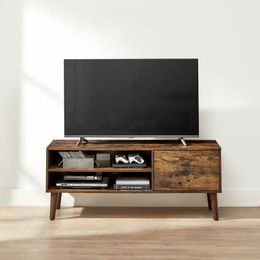 Songmics - vasagle TV-Schrank, Lowboard, Fernsehschrank für Fernseher bis zu 55 Zoll, Fernsehtisch, für Wohnzimmer, Industrie-Design, vintagebraun
