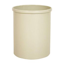 Proregal-betriebsausstattung Zum Besten Preis - Stillvoller runder Metall Papierkorb 15 Liter, HxØ 30,5x25,5cm Weiß - Weiß