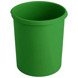 Klassischer runder Papierkorb aus Kunststoff 30 Liter, HxØ 41x37,5cm Grün - Grün