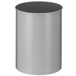 Proregal-betriebsausstattung Zum Besten Preis - Stillvoller runder Metall Papierkorb 30 Liter, HxØ 47x33,5cm Aluminium - Silber