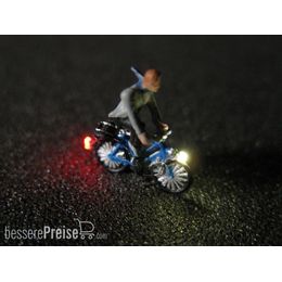 Schönwitz N 50132 - Fahrrad mit LED Beleuchtung - Fahrer mit Schal