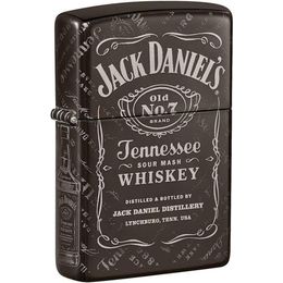 LK Trend & Style Feuerzeug ZIPPO Black Ice gel."Jack Daniels Logo+Portrait"