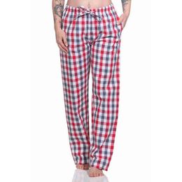 Normann Pyjama Damen Schlafanzug Hose lang gewebt aus Baumwolle – ideal zum relaxen