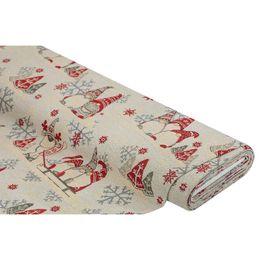 buttinette Jacquard "Weihnachtswichtel", beige-color