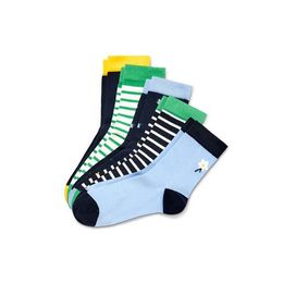 Tchibo 5 Paar Socken - Dunkelblau/Gestreift - Gr.: 35-38