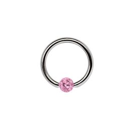 Adelia´s Adelia´s Dehnschnecke Piercing Ohrpiercing, Titan Piercing Ring mit Ferido Epoxy Kugel, rosa
