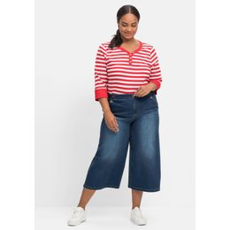 sheego Große Größen: Extraweite 3/4-Jeans in Curvy-Schnitt ELLA, blue used Denim, Gr.48