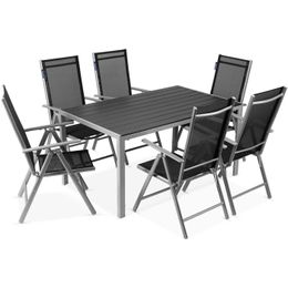 Konsimo Garten-Essgruppe EPIGE Gartenmöbelset mit Tisch und Stühlen
