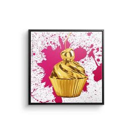 DOTCOMCANVAS® Leinwandbild Cupcake Splash