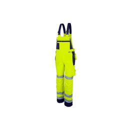 Qualitex HIGH QUALITY WORKWEAR Arbeitslatzhose reflektierende PROfessionals Warnschutz-Latzhose (faserverstätkt) (1-tlg) Arbeitshose mit 16 Taschen