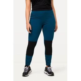 Ulla Popken Lederimitathose Wander-Leggings Zipptasche High Waist Elastikbund