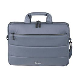 Hama Laptoptasche Notebook Tasche bis 36 cm (14,1 Zoll), Farbe Grau, Mit Tablet- und Dokumentenfach, Organizerstruktur und Trolleyband, blau|grau