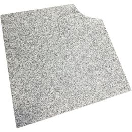 KWAD Beckenrandstein Cristal Grey (Set, 18 gerade Steine und 4 Ecksteine), Granitumrandung, 8,0 x 4,0 m, grau