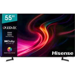 HISENSE 55A8G OLED-Fernseher (139 cm/55 Zoll, 4K Ultra HD, Smart-TV, Dolby Vision IQ, Dolby Atmos, USB Recording, Sprachassistenten), schwarz