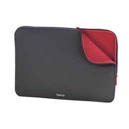 Hama Laptoptasche Laptop-Sleeve "Neoprene", bis 40 cm (15,6), Notebooktasche, grau|rot
