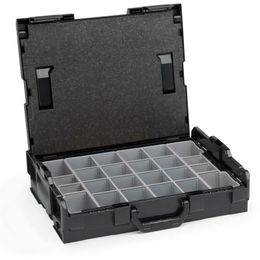 BS SYSTEMS Bosch-sortimo System l-boxx 102 schwarz Verschlüsse anthrazit & Inset-Boxen-Set K3 & Deckeleinlage - schwarz