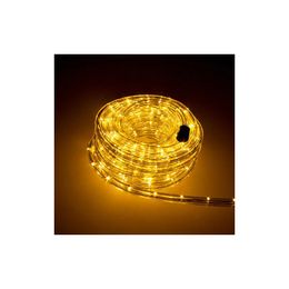 TRADESHOP LED-Beleuchtung Licht-Schlauch Lichterkette 36 LED/Meter für Balkon Terasse Garten Party Weihnachten Deko, Warmweiß 10m