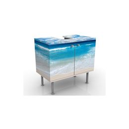 MICASIA Waschbeckenunterschrank - Touch Of Paradise - Maritim Badschrank Blau Größe: 55cm x 60cm
