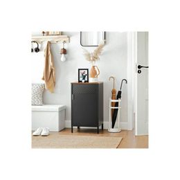 Songmics - Sideboard Küchenschrank, Metallschrank, Tür mit Magnet, Stahlgestell - Schwarz