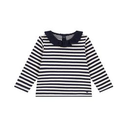 Petit Bateau - Langarm-Bluse STRIPES in schwarz/weiß, Gr.86