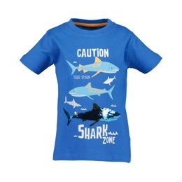 Blue Seven - T-Shirt CAUTION in blau, Gr.98