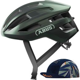 Rennradhelm Abus "POWERDOME ACE" Helme Gr. S Kopfumfang: 51 cm - 55 cm, grün Fahrradhelme