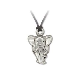 Adelia´s Adelia´s Amulett Anhänger Glückstiere Talisman, Der Elefant - Gutes Schicksal, Schutz und Kraft, silberfarben