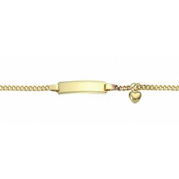 Adelia´s Adelia´s Goldarmband Damen Goldschmuck, 585 Gold Flach Panzerkette Goldschmuck für Damen, goldfarben