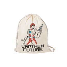 logoshirt Kulturbeutel Captain Future, mit Wizard Of Science Captain Future-Print, weiß