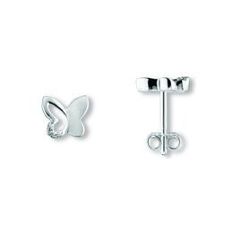 ONE ELEMENT Paar Ohrstecker Zirkonia Schmetterling Ohrringe Ohrstecker aus 925 Silber, Damen Silber Schmuck Schmetterling, silberfarben