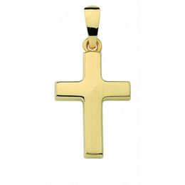 Adelia´s Adelia´s Kette mit Anhänger 585 Gold Kreuz Anhänger, Schmuckset - Set mit Halskette, goldfarben