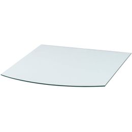 Heathus Bodenschutzplatte, Segmentbogen, 80 x 100 cm, transparent, zum Funkenschutz, weiß
