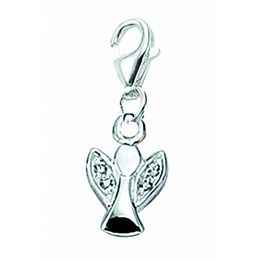 Adelia´s Adelia´s Charm-Einhänger 925 Silber Charms Anhänger Engel, mit Zirkonia Silberschmuck für Damen, silberfarben