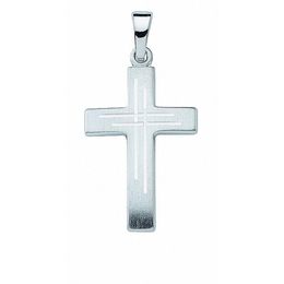 Adelia´s Adelia´s Kettenanhänger 925 Silber Kreuz Anhänger, Silberschmuck für Damen & Herren, silberfarben