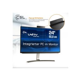 CSL Unity U24-AMD All-in-One PC (24 Zoll, AMD Ryzen 7 5700G, AMD Radeon Grafik, 64 GB RAM, 4000 GB SSD), schwarz