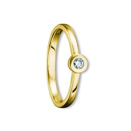 ONE ELEMENT Diamantring 0.05 ct Diamant Brillant Ring aus 585 Gelbgold, Damen Gold Schmuck, goldfarben