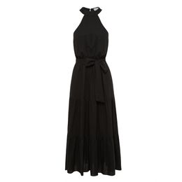 Tussah Kleid 'KARLIA' Damen Gr&ouml;&szlig;e 34 schwarz Winterkleid